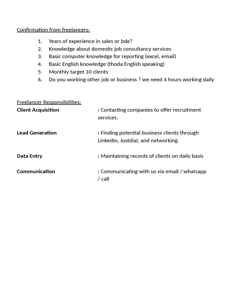 Freelancer Int Task | PDF