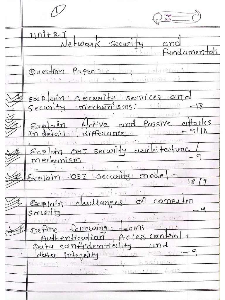 CH-1 Network Security | PDF