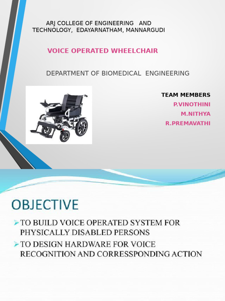 Voice Operated Wheel Chair | PDF