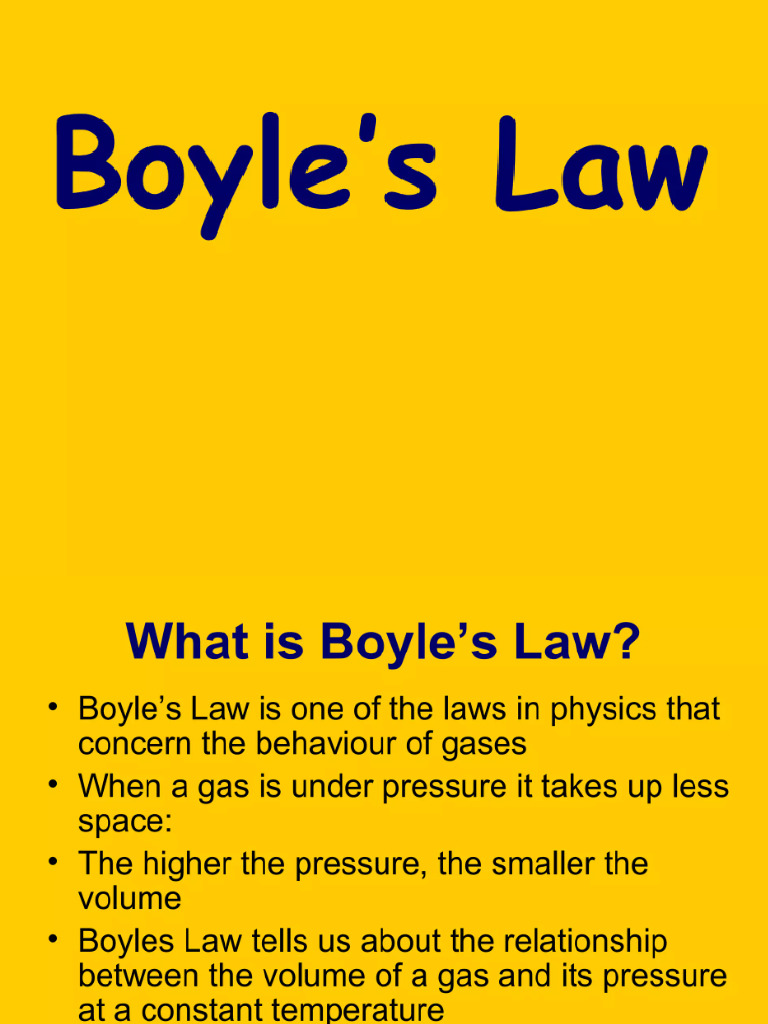 Boyles Law | PDF