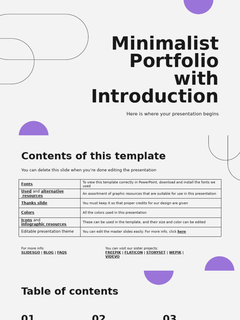 Minimalist Portfolio Template Guide | PDF | Skill | Creativity
