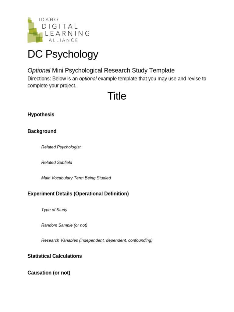 PSYC605 606ResearchStudyTemplate | PDF