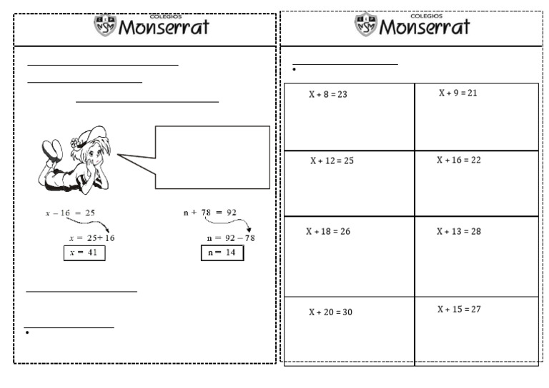 H.A Álgebra Sem 7 1er Grado | PDF