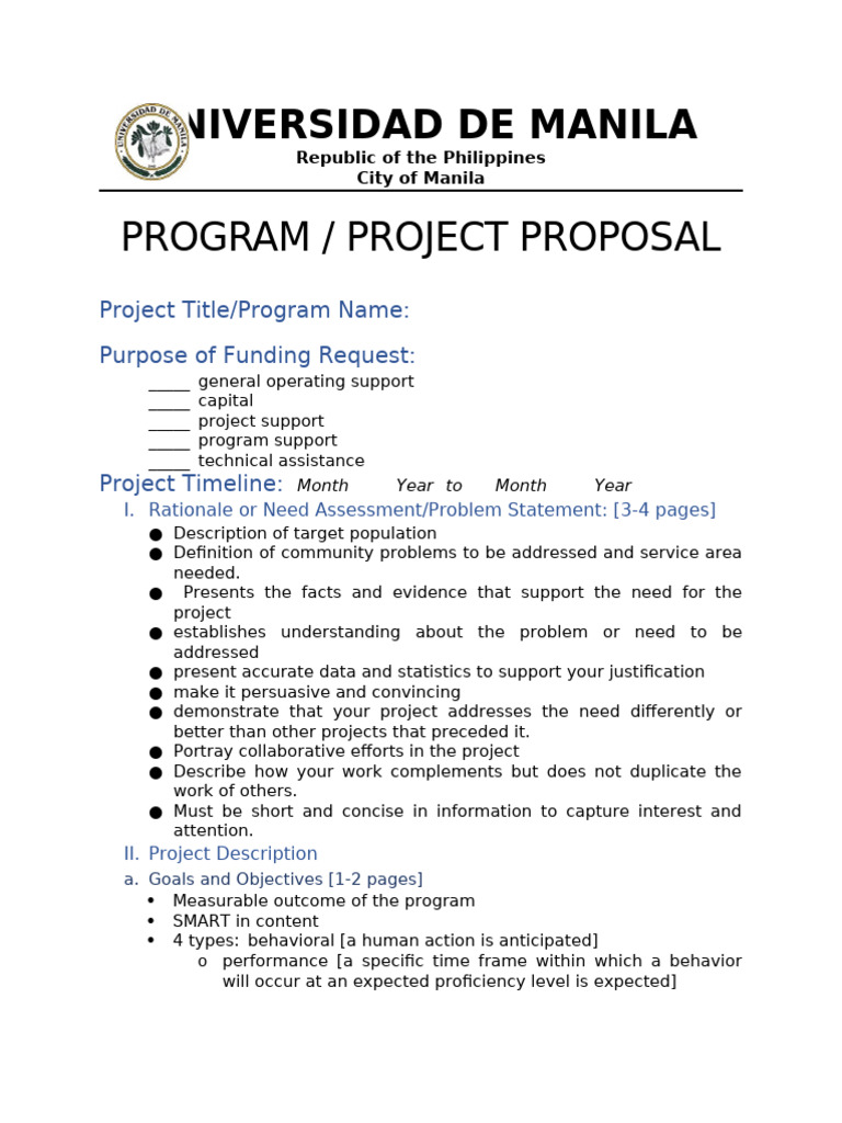 Program Project Proposal | PDF | Evaluation | Cognition
