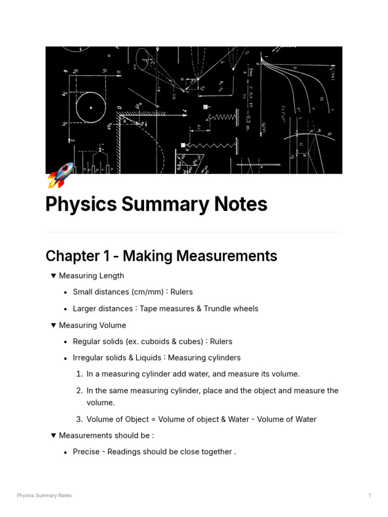 Igcse - Physics - General Physics - Summary - Notes | PDF | Buoyancy ...