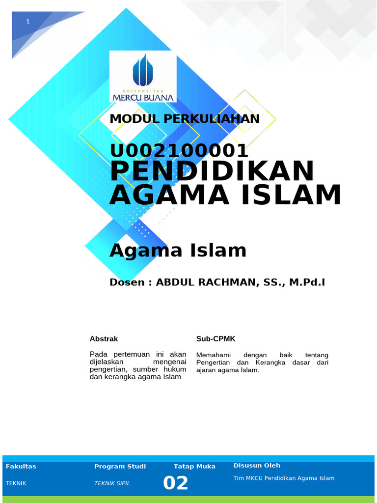 Modul - Agama Islam | PDF
