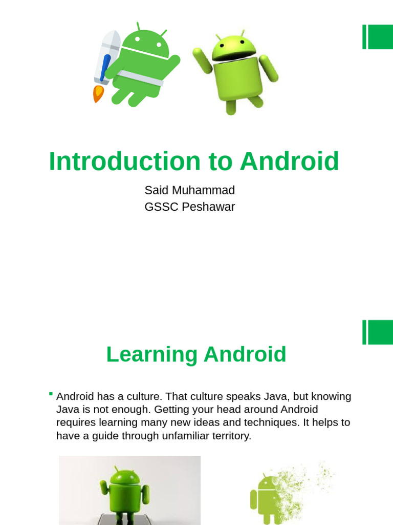Introduction To Android | PDF | Android (Operating System) | Google Play