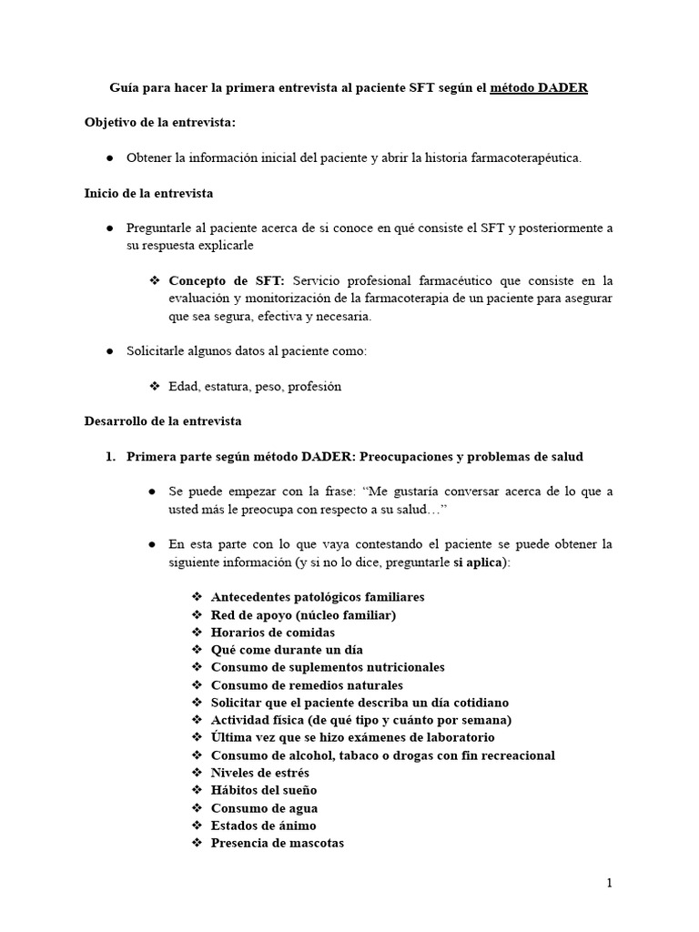 Guía SFT DADER | PDF