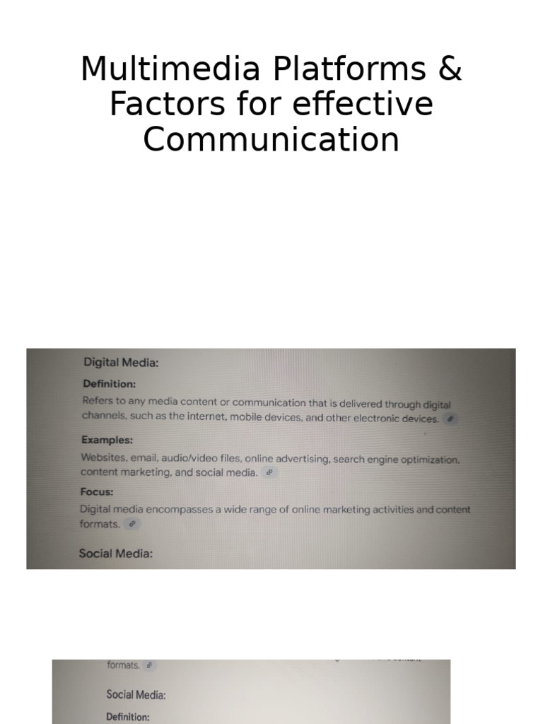 Multimedia Platforms & Factors | PDF