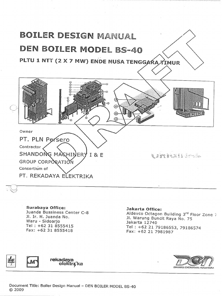 PLTU 1 NTT ENDE - Boiler Design Manual DEN Boiler Model BS 40 - Draft 1 ...