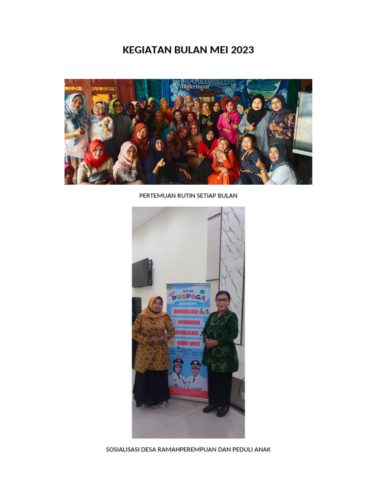 KEGIATAN BULAN MEI 2023 | PDF