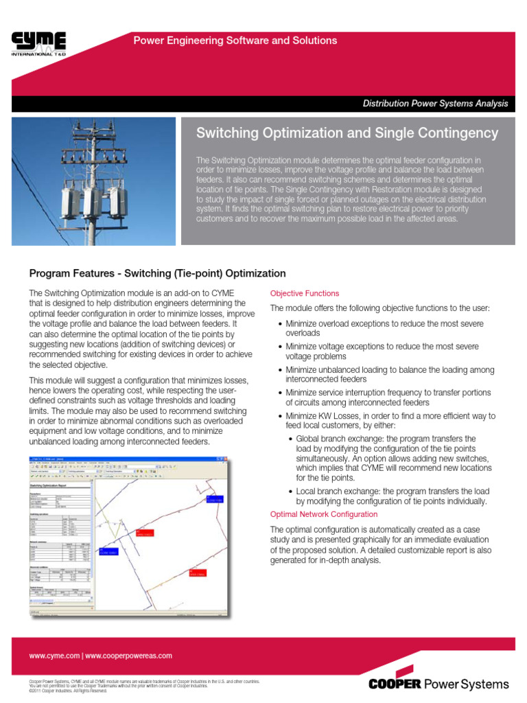 CYMDIST-SwitchOptimization | PDF | Mathematical Optimization | Electric ...