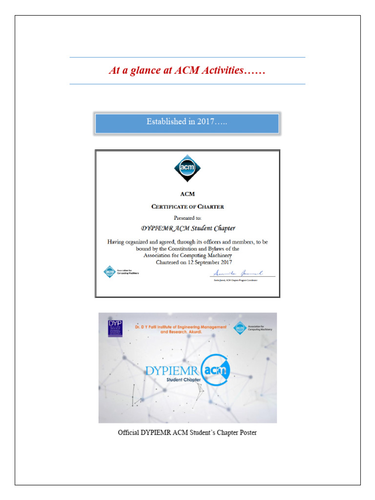 ACM at A Glance | PDF