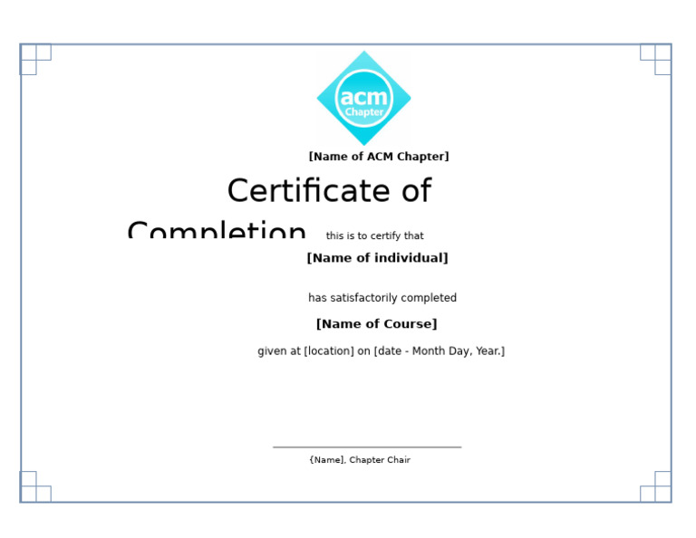 Certificate of Completion Template | PDF
