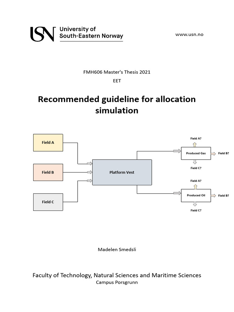 recommended guideline for allcoation simulation master thesis | PDF | Petroleum Reservoir | Water