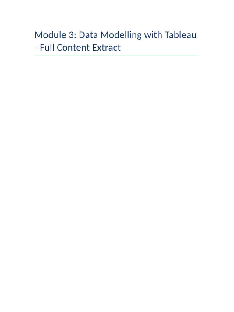 Tableau Module3 Cleaned Complete Content | PDF