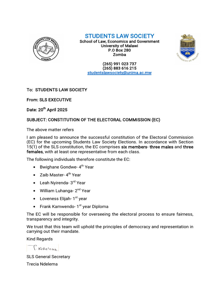 Constitution of The Electoral Commission | PDF
