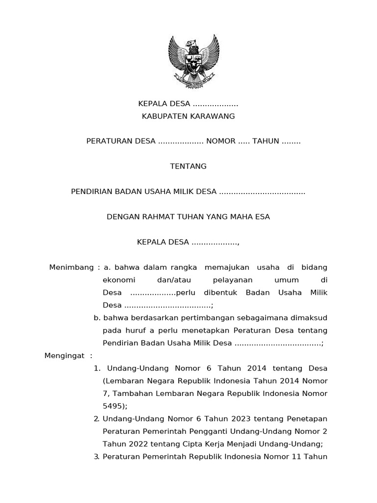 Form Perdes Bumdes | PDF