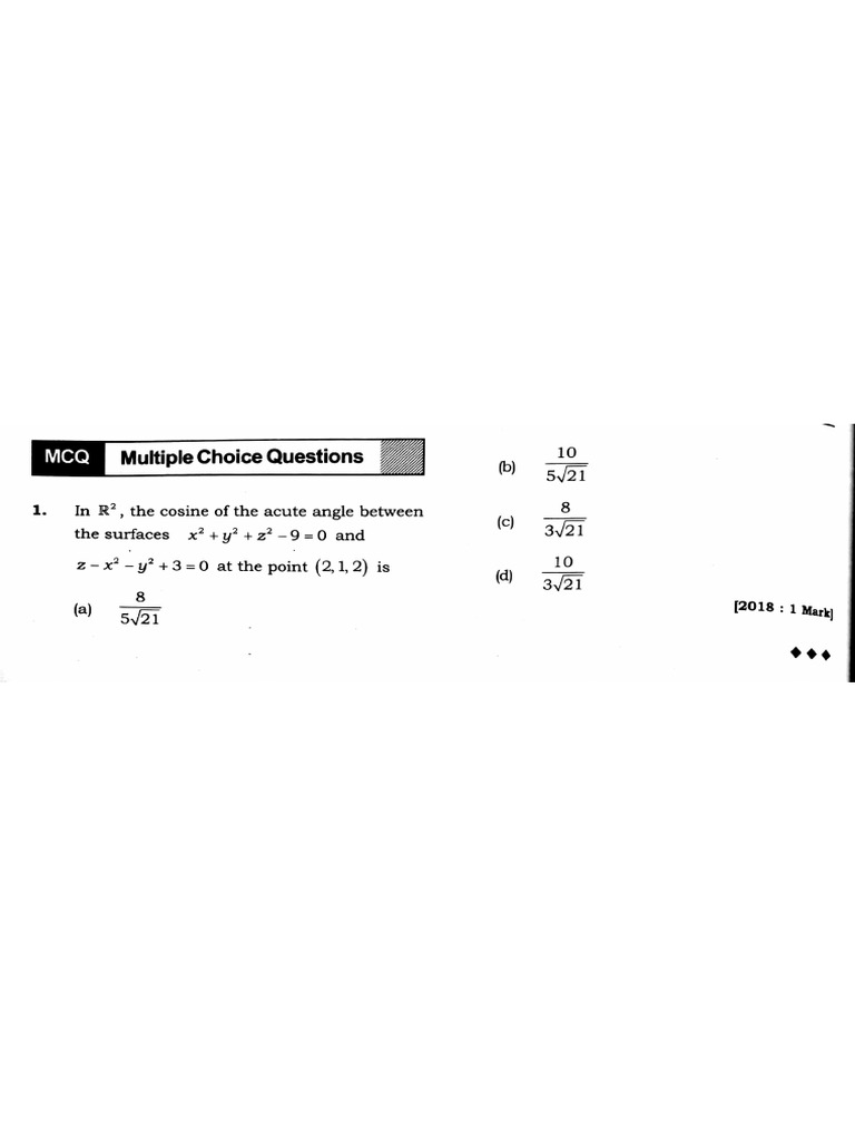 Vector Calculus Questions | PDF