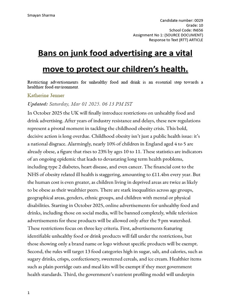 Coursework Argumentative Writing - Smayan Sharma - SOURCE DOCUMENT ...