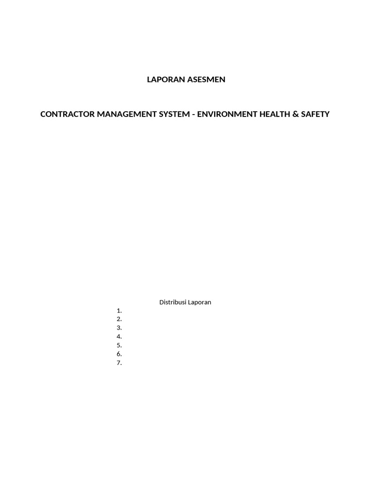 (FM-NIP-QHSR-007) Formulir Checklist Assessment SMI | PDF