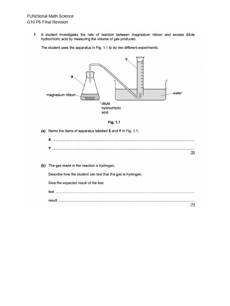 0654 p6 Final Revision Chem g10 | PDF