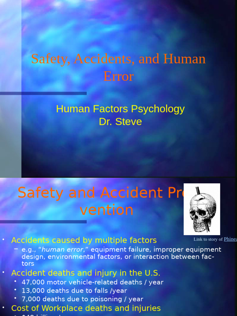 Safety, Accidents and Human Errors | PDF | Occupational Safety And ...