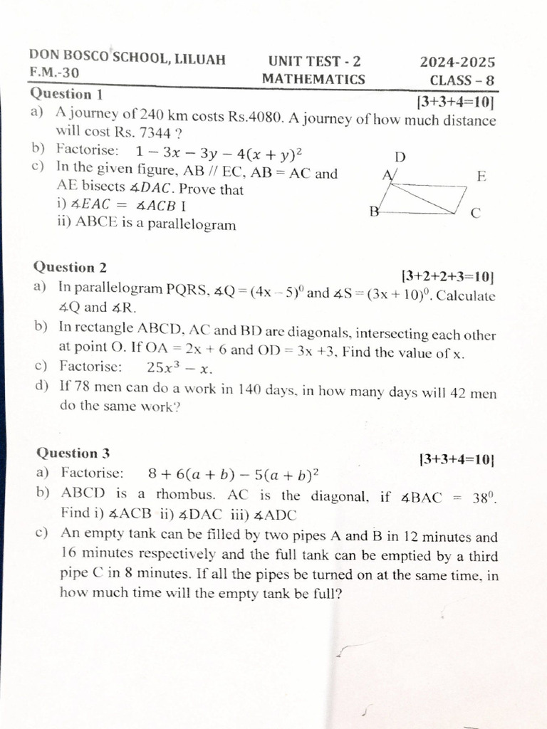 UNIT TEST 2 (DBL 24-25) 22-Mar-2025 17-26-28 | PDF