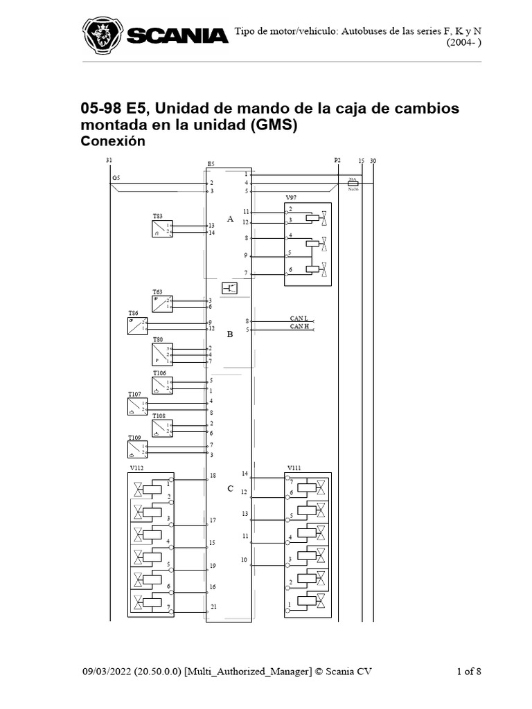 ESQUEMAS Y PINOUT CAJA DE CAMBIOS | PDF | Equipo | Bienes manufacturados