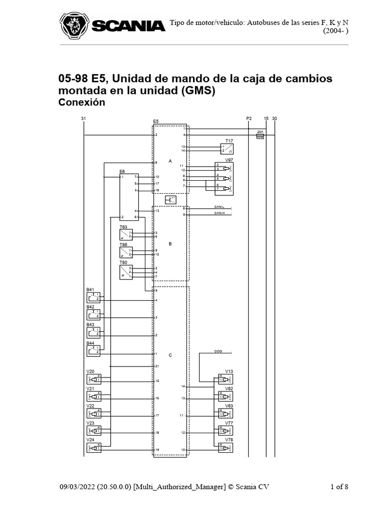 Esquemas y Pinout Caja de Cambios 2 | PDF | Ingeniería mecánica | Equipo