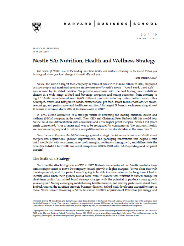 Nestle Case Study | PDF