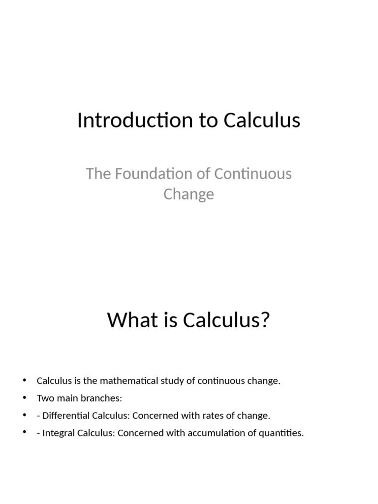 Calculus Presentation | PDF