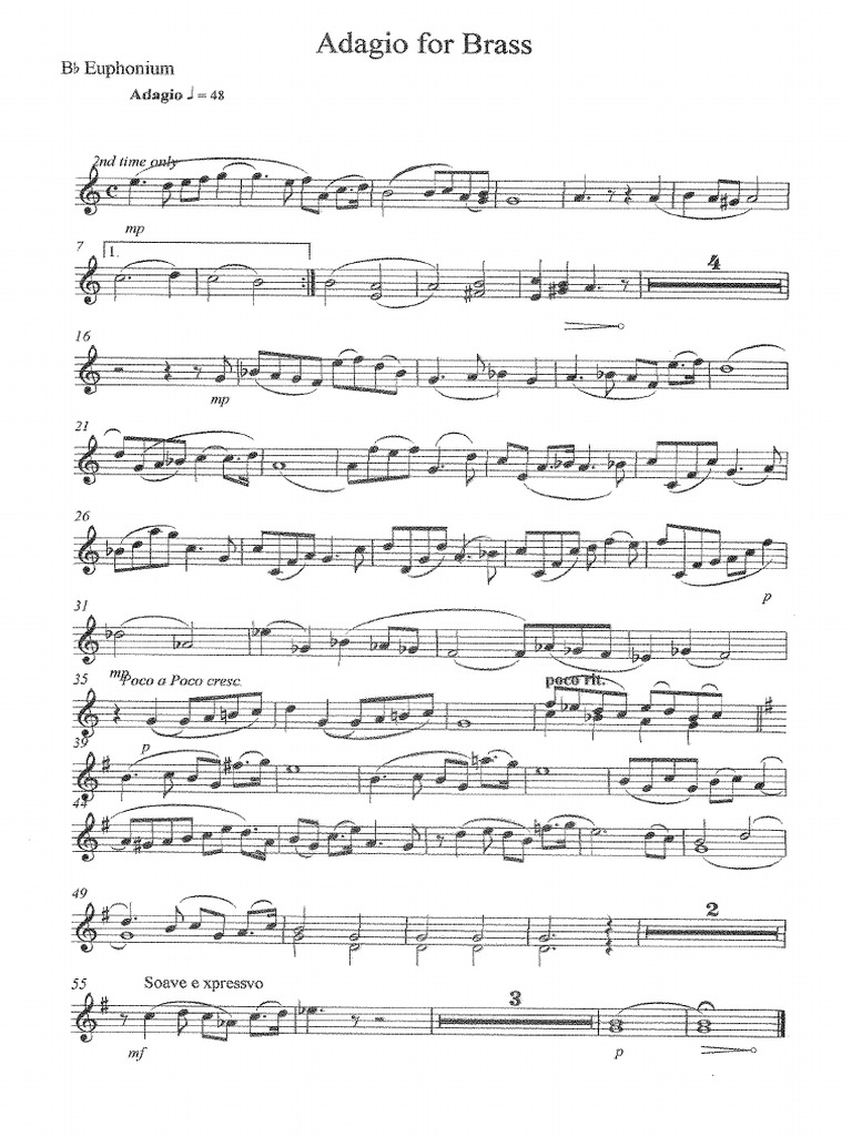 Adagio For Brass - Euph | PDF