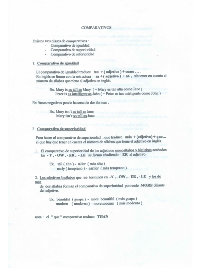 Comparatives and Superlatives | PDF