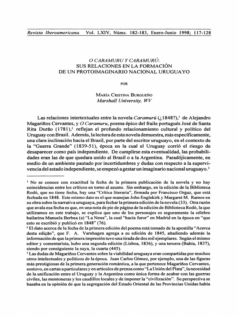 Caramuru y el Imaginario Nacional Uruguayo | PDF