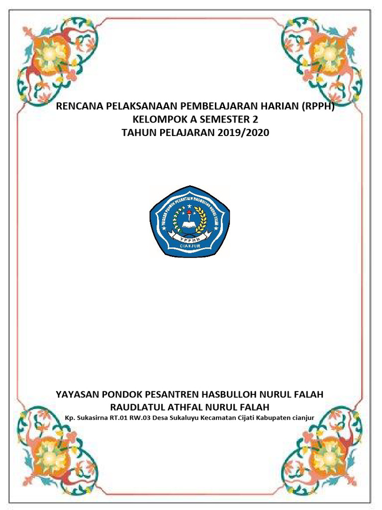 cover rpph smt 2 2019-2020 | PDF