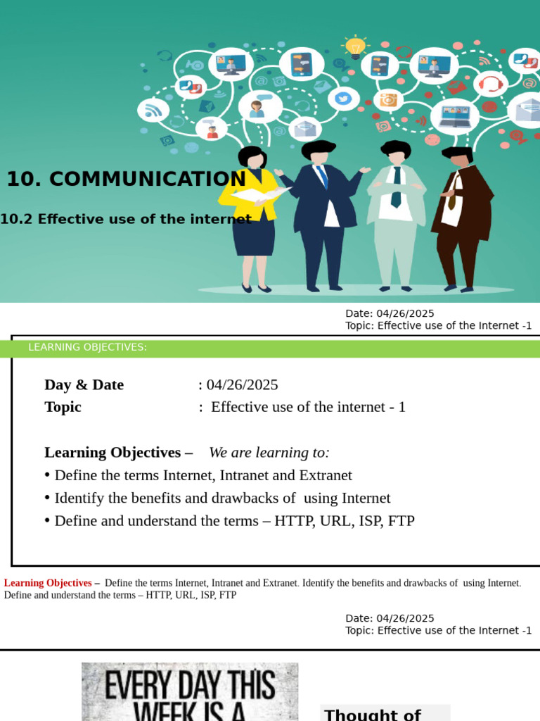 Unit 10.2 Communication - Effective Use of The Internet - Part 1 | PDF | World Wide Web ...