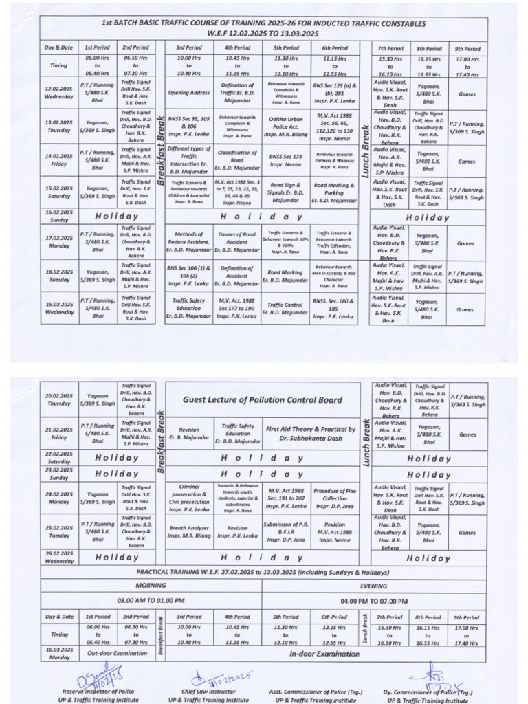 1st Batch Routine | PDF