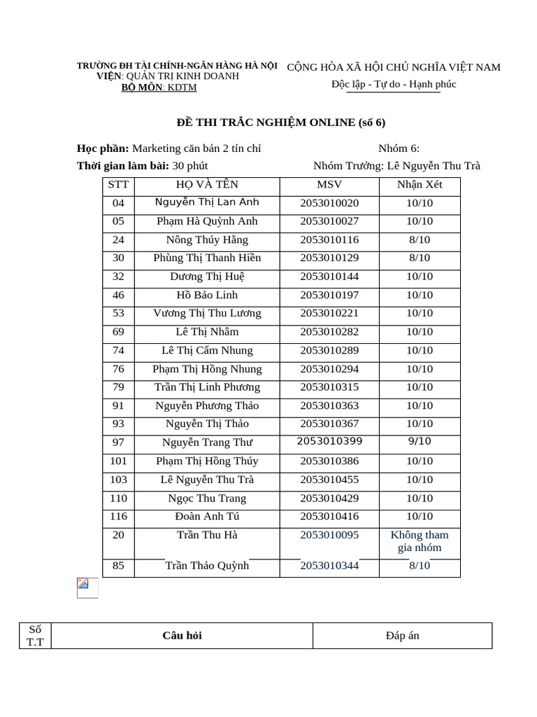 Bai Tap Nhom 6 de tl6 | PDF