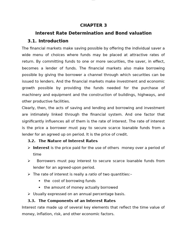 Chapter 3 Financial Markets | PDF | Interest | Bonds (Finance)