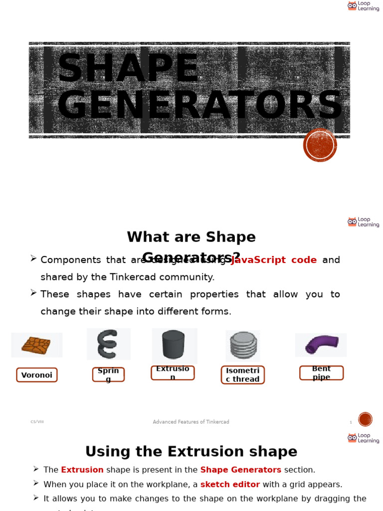 Advanced Tinkercad Shape Generators | PDF | Metalworking | Process ...