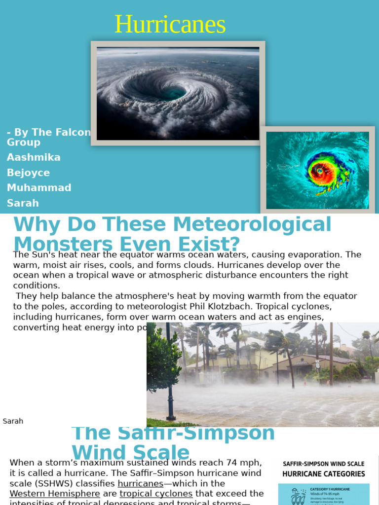 Hurricanes- PPT FALCONS GROUP | PDF | Tropical Cyclones | Wound