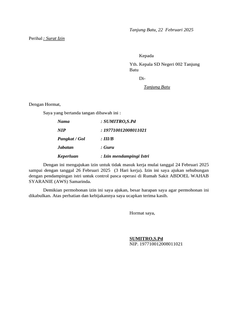 surat ijin | PDF