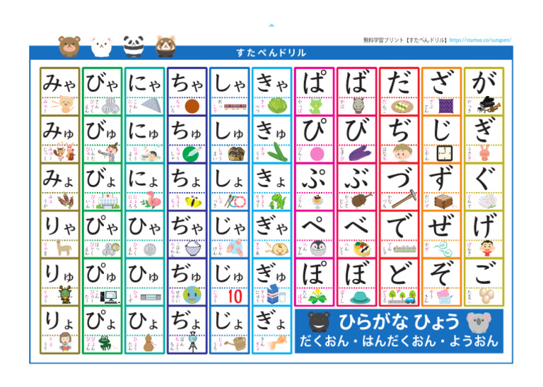 1-5-1 - Japanese Hiragana Table | PDF
