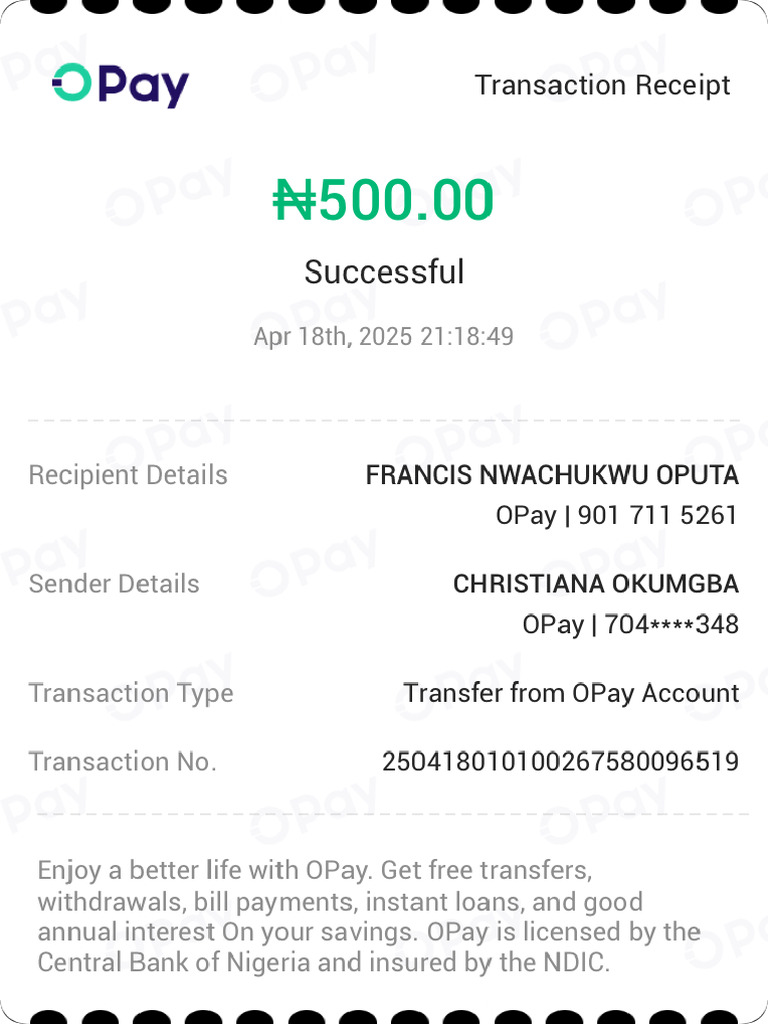 Transaction Receipt | PDF