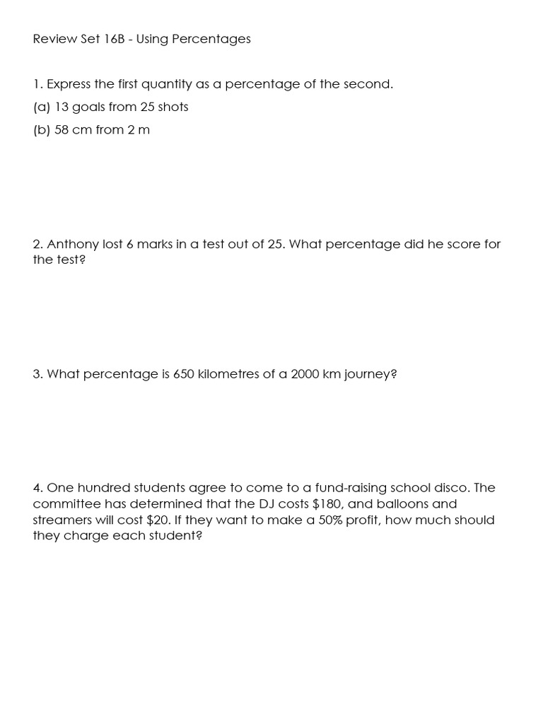 Review Set 16B | PDF