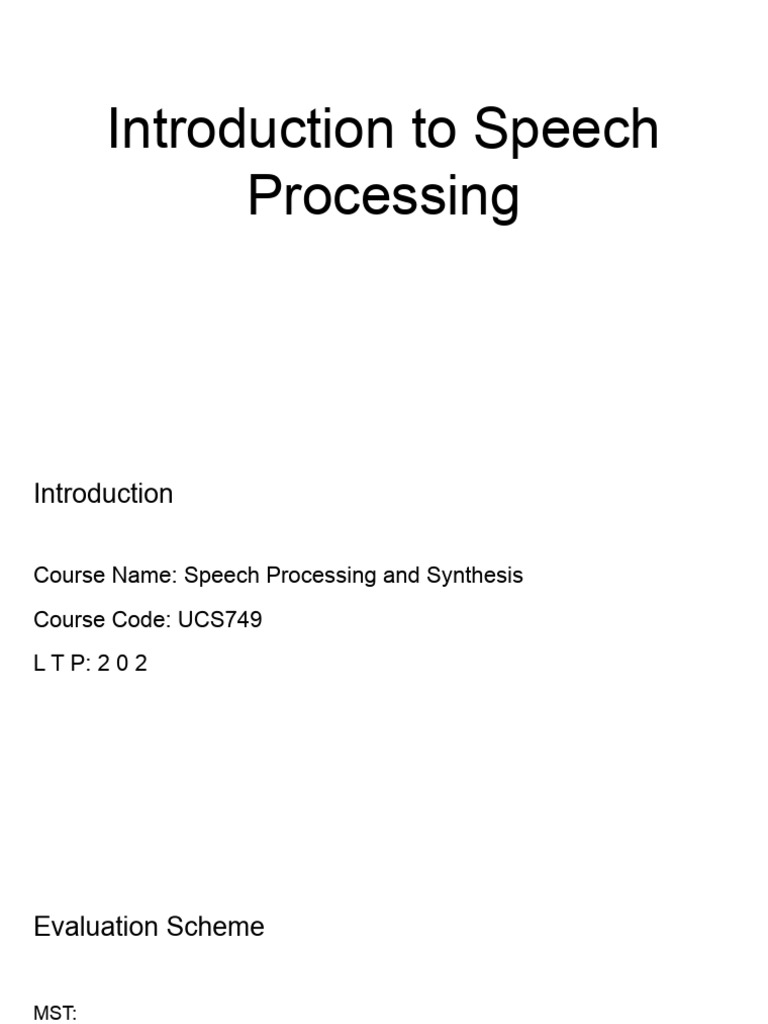 Introduction (UCS749) | PDF | Sampling (Signal Processing) | Sound