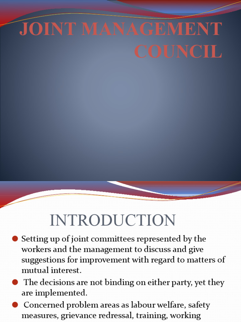 Joint Management Council Overview | PDF