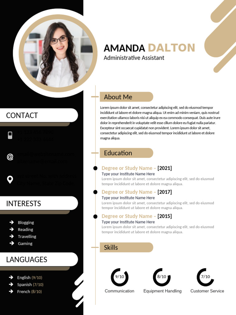Best Resume CV Format For Freshers | PDF
