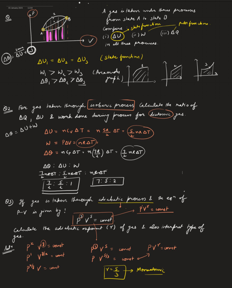 Thermodynamics Questions | PDF
